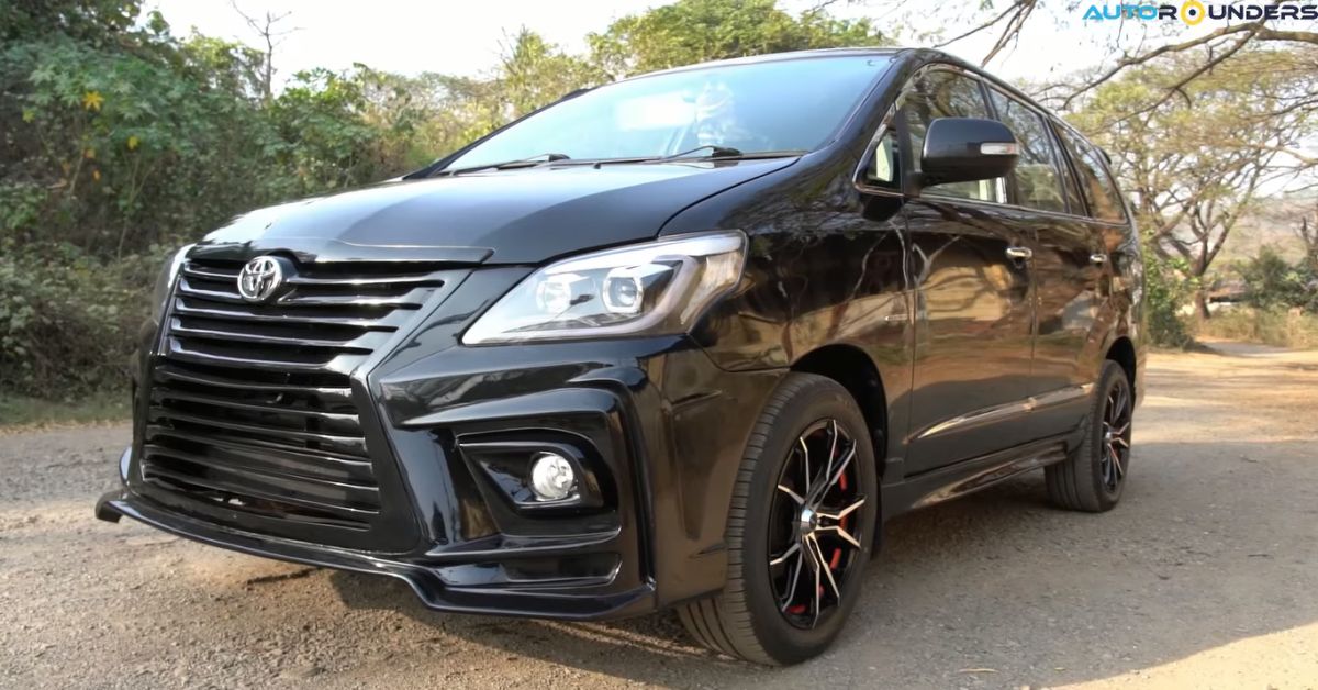 Toyota Innova type 2 modified with a custom Lexus kit looks sporty ...