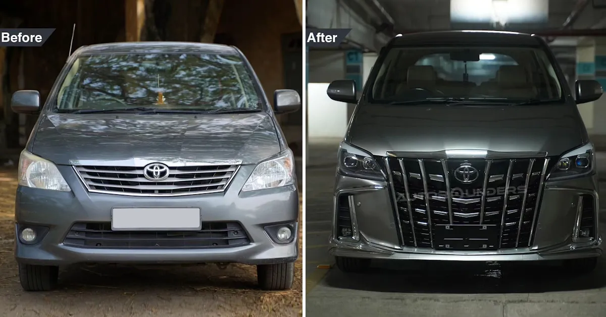 Toyota Innova Modified To Look Like A 1 Crore Rupee Alphard Super ...